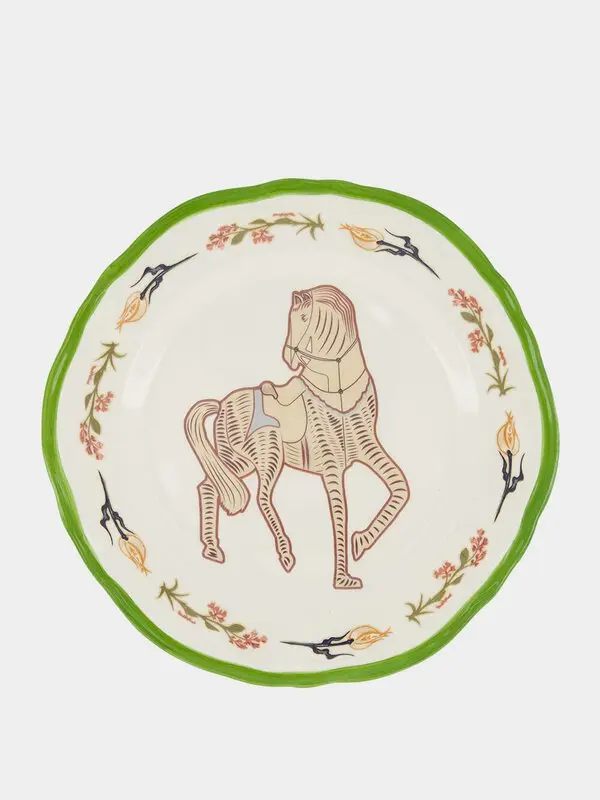 PAULA LIVING Lusitano Handpainted Dinner Plate - Beige