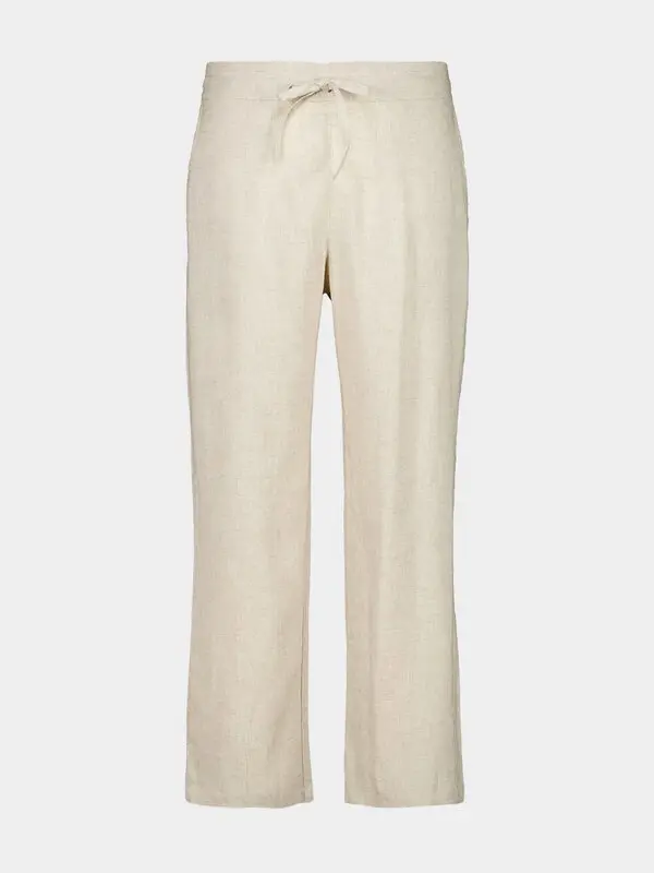 Spiritum Tulum Palmeta Linen Formal Pants - Cream