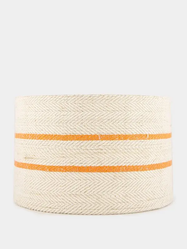 PAULA LIVING Striped Linen Lampshade - Beige
