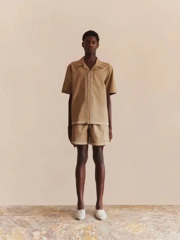 Commas Braided Cord Shorts - Beige