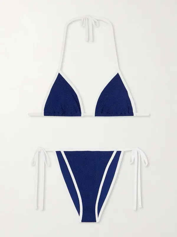 Hunza G Gina Original Crinkle Bikini - Navy