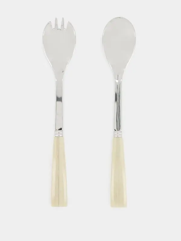 Sabre Paris Natura Faux Horn Salad Set - Beige