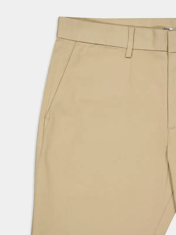 Saint Laurent Stretch Cotton Chino Trousers - Beige