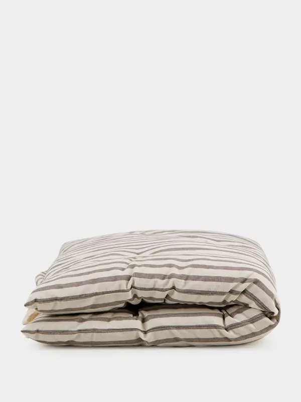 MADAM STOLTZ Striped Cotton Mattress - Beige