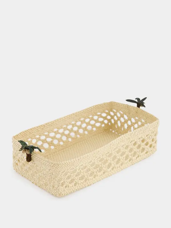 Coro Cora Mini Palms Bread Basket - Beige