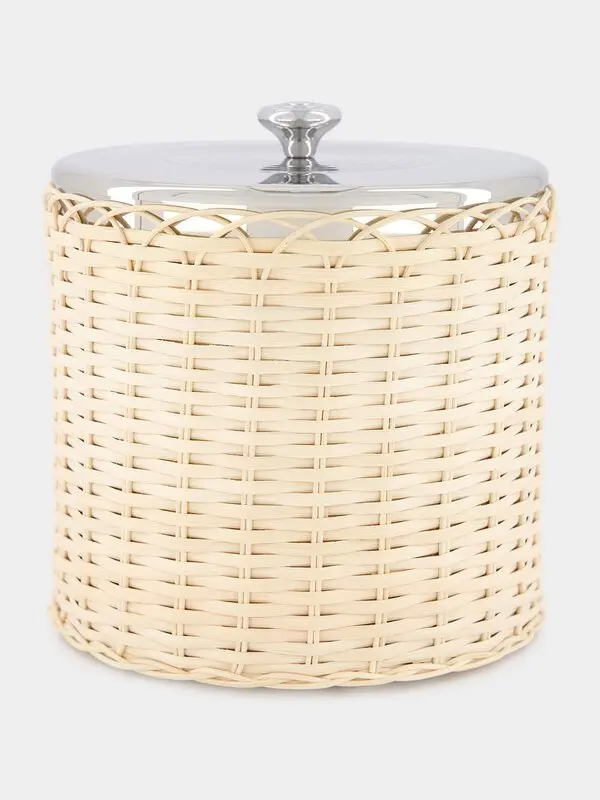 GIOBAGNARA Large Rattan Ice Bucket - Beige