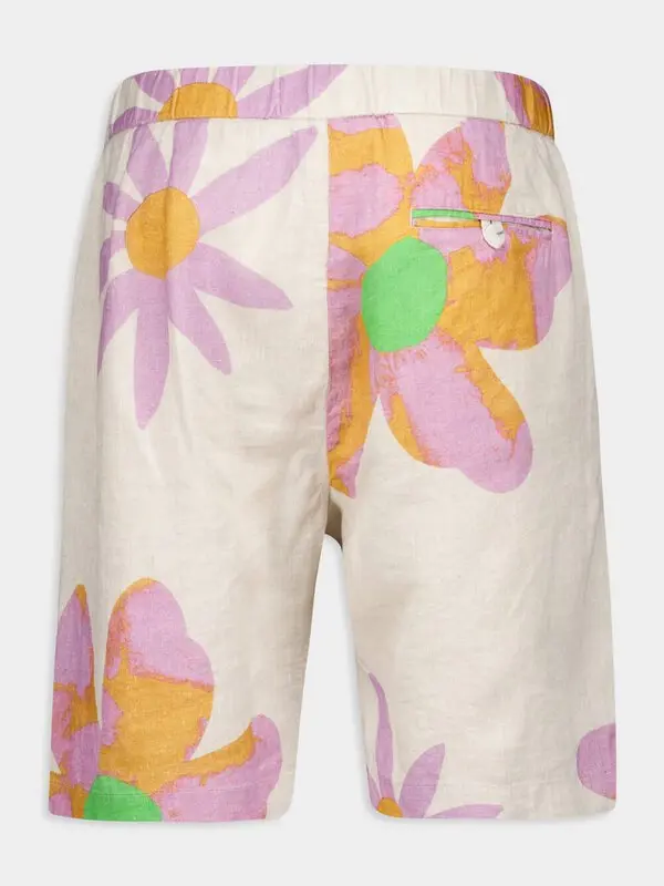 Frescobol Carioca X John Booth Felipe Linen Shorts - Beige