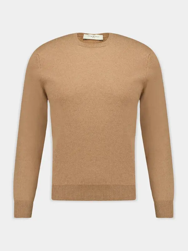PIACENZA CASHMERE 1733 Crewneck Cashmere Sweater - Beige
