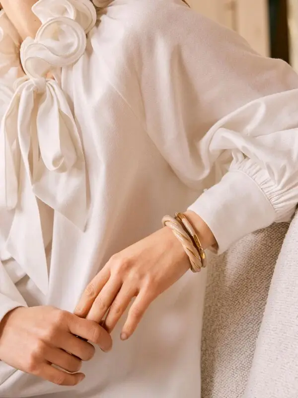 AURÉLIE BIDERMANN Positano Praline Bangle - Beige