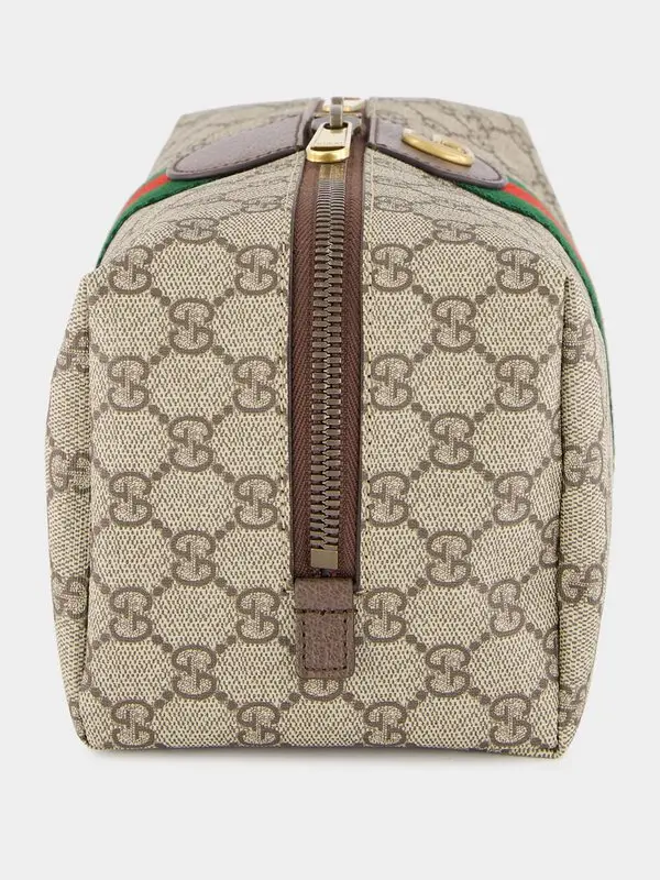 Gucci Gg Supreme Toiletry Case - Beige