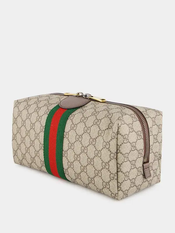 Gucci Gg Supreme Toiletry Case - Beige