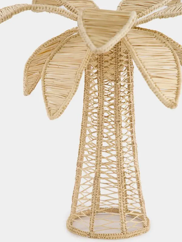 Coro Cora Palm Tree Iraca Candle Holder - Beige