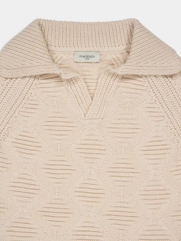 PIACENZA CASHMERE 1733 Cashmere V-neck Polo