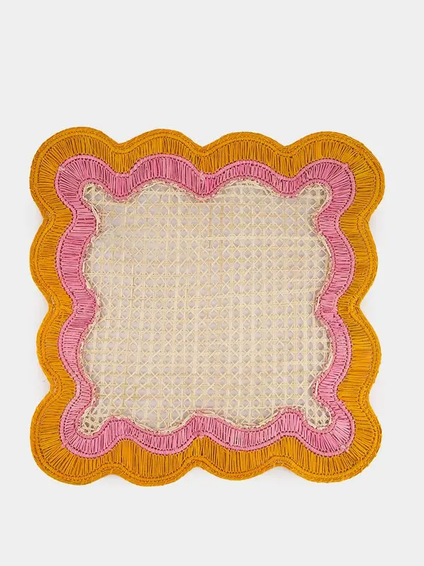 Coro Cora Wavy Iraca Palm Placemat - Beige