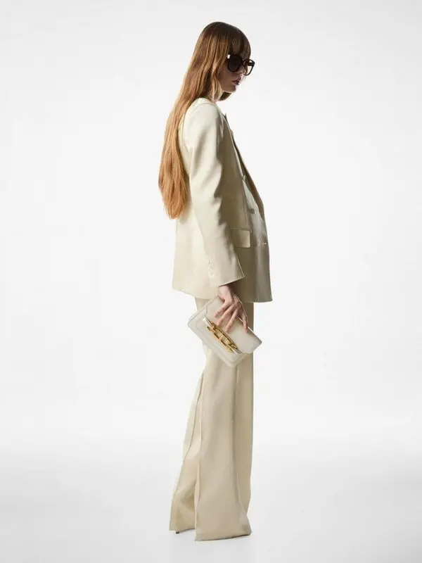 TOM FORD Silk And Wool Double Breasted Jacket - Beige