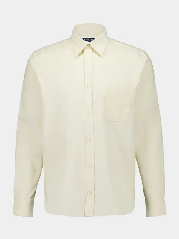Frescobol Carioca Relaxed Fit Baby Cord Cotton Shirt - Beige