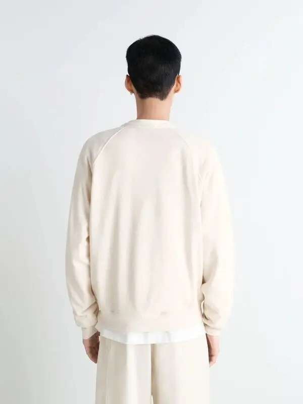LEMAIRE Light Cotton Wool Sweatshirt - Cream