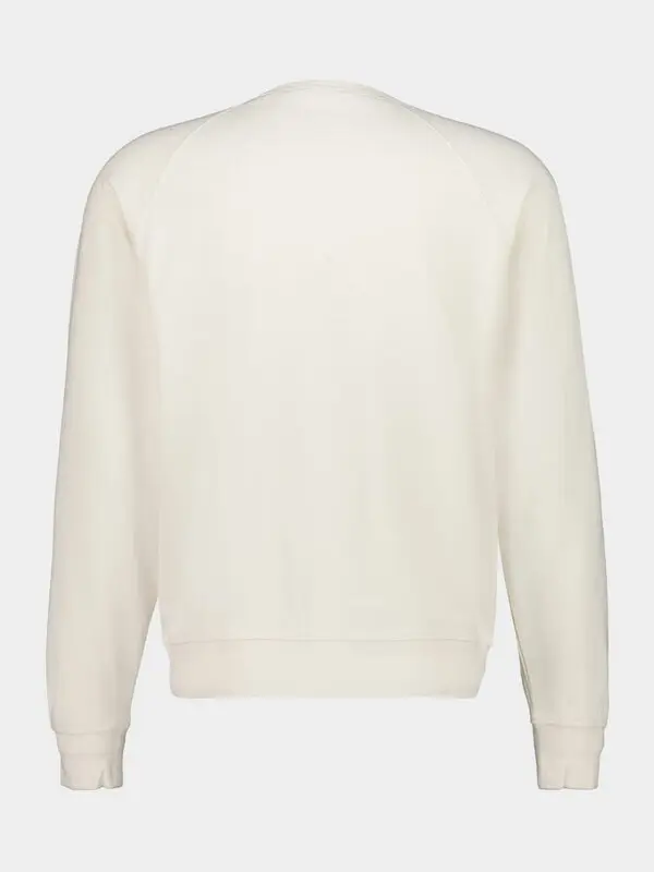 LEMAIRE Light Cotton Wool Sweatshirt - Cream