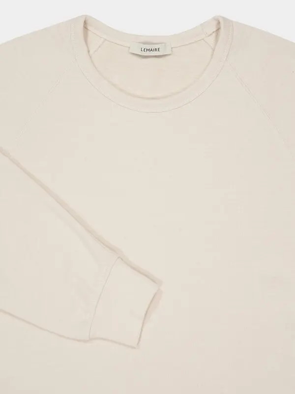 LEMAIRE Light Cotton Wool Sweatshirt - Cream