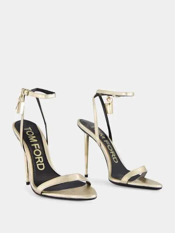 TOM FORD Laminated Nappa Leather Padlock Sandal