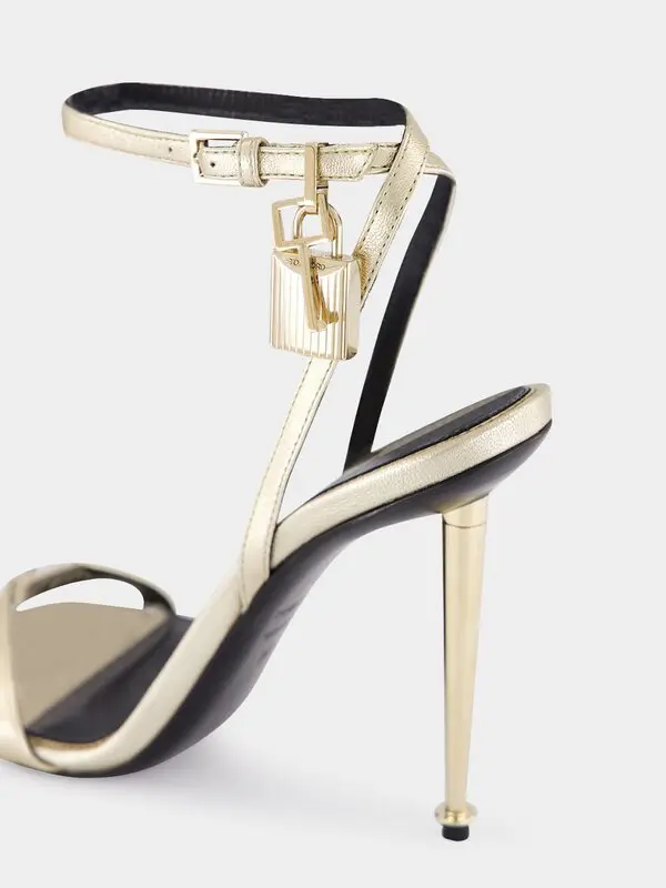 TOM FORD Laminated Nappa Leather Padlock Sandal