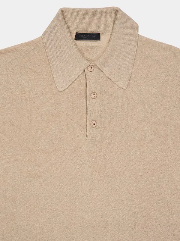 Prada Linen Cotton Polo Shirt