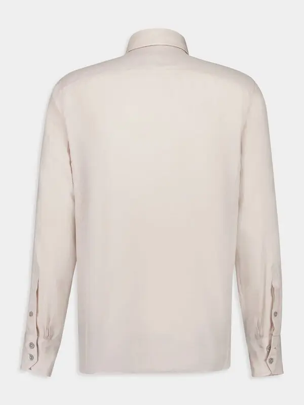 TOM FORD Light Military-inspired Twill Shirt - Beige