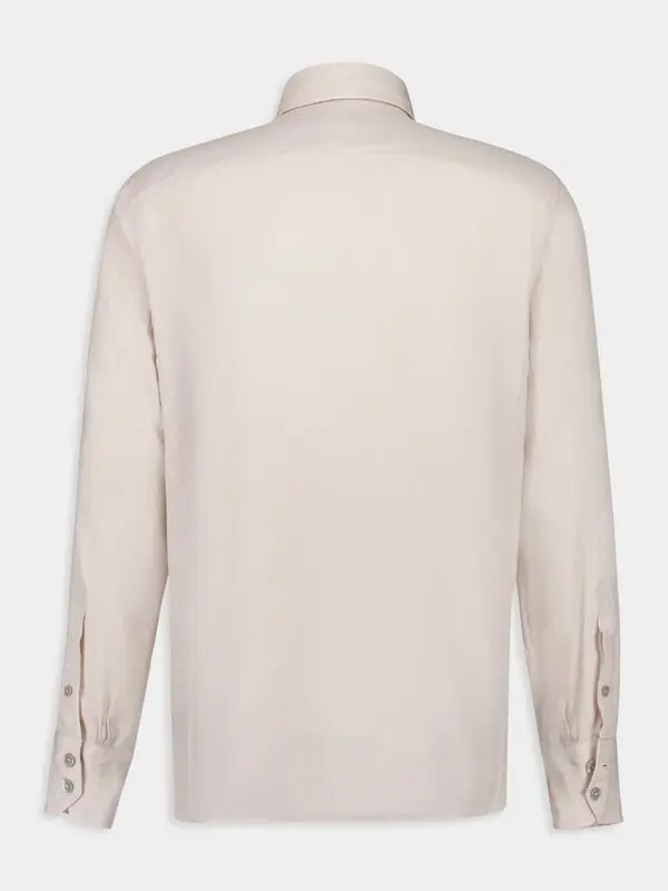 TOM FORD Light Military-inspired Twill Shirt - Beige