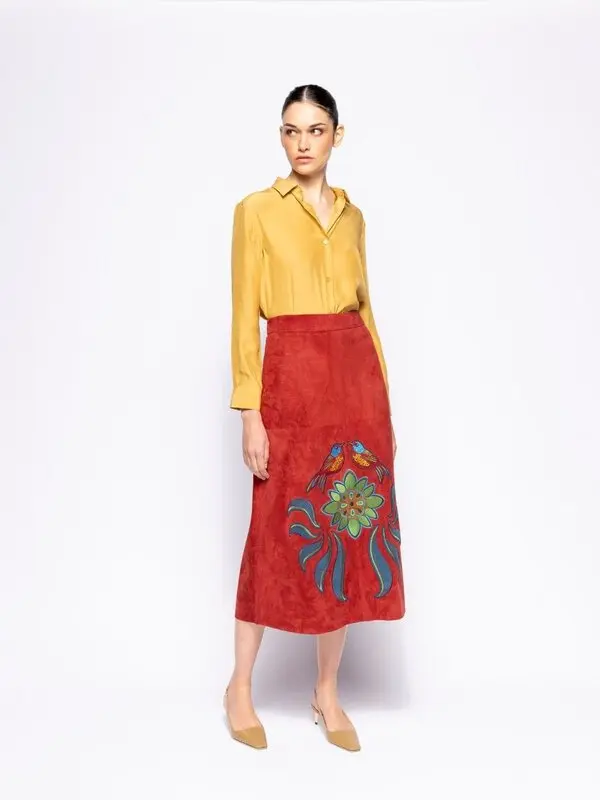 PAULA Silk Shirt - Beige