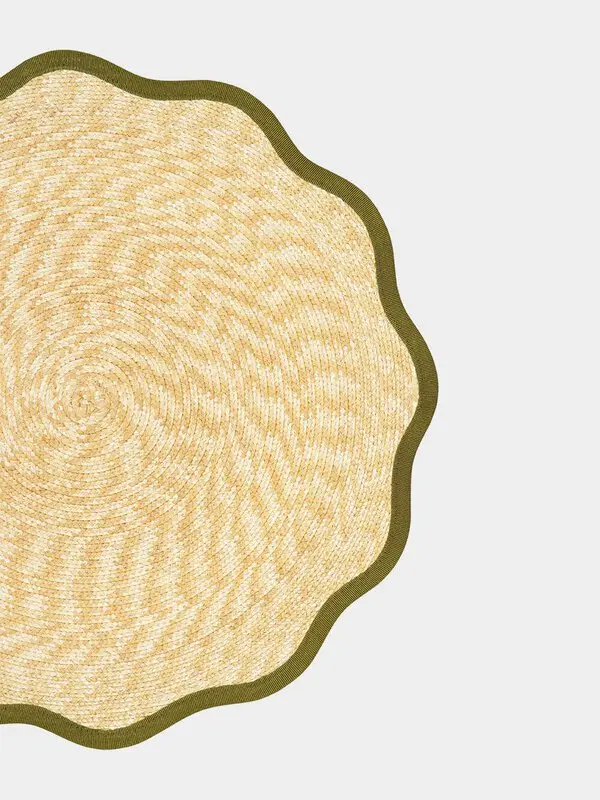 La DoubleJ Palm Straw Cloud Placemat Set Of 2
