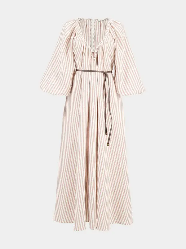 Zimmermann Cascadian Linen Maxi Dress - Beige
