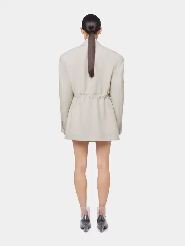 Rabanne Mottled Wool-cotton Blend Blazer