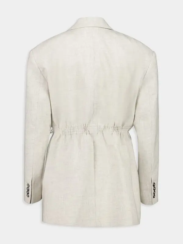 Rabanne Mottled Wool-cotton Blend Blazer