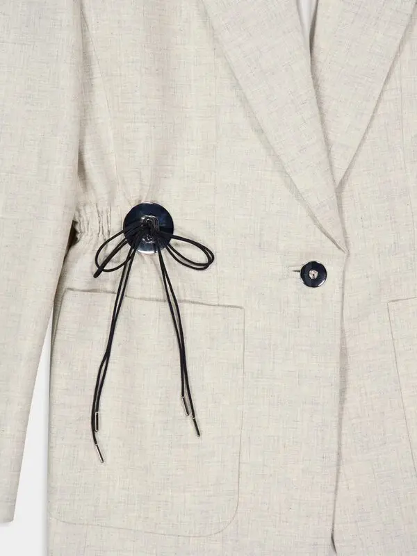 Rabanne Mottled Wool-cotton Blend Blazer