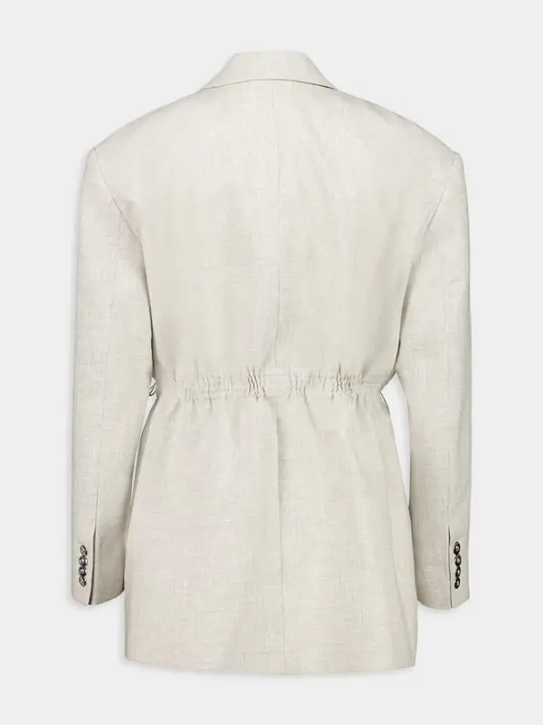 Rabanne Mottled Wool-cotton Blend Blazer