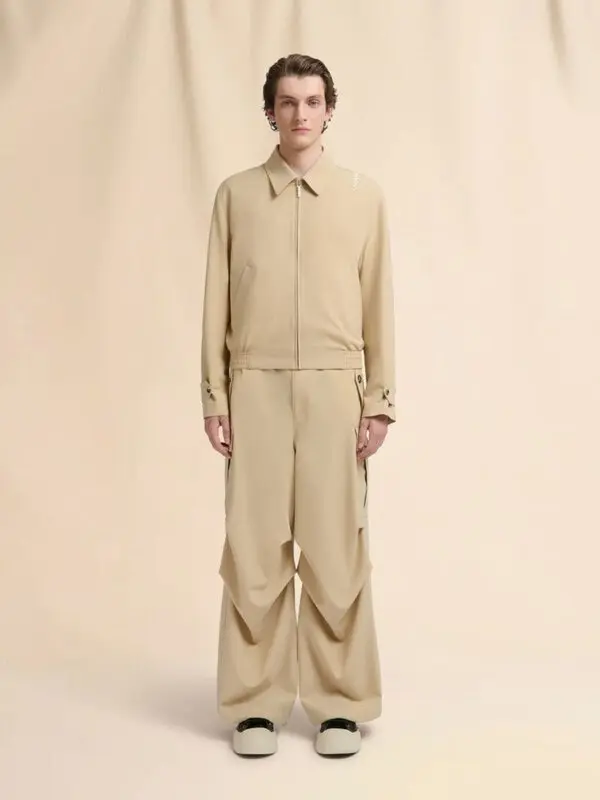 Marni Wool Blend Zip Jacket - Beige