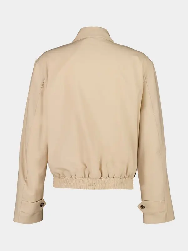 Marni Wool Blend Zip Jacket - Beige