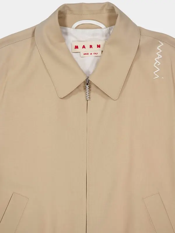 Marni Wool Blend Zip Jacket - Beige