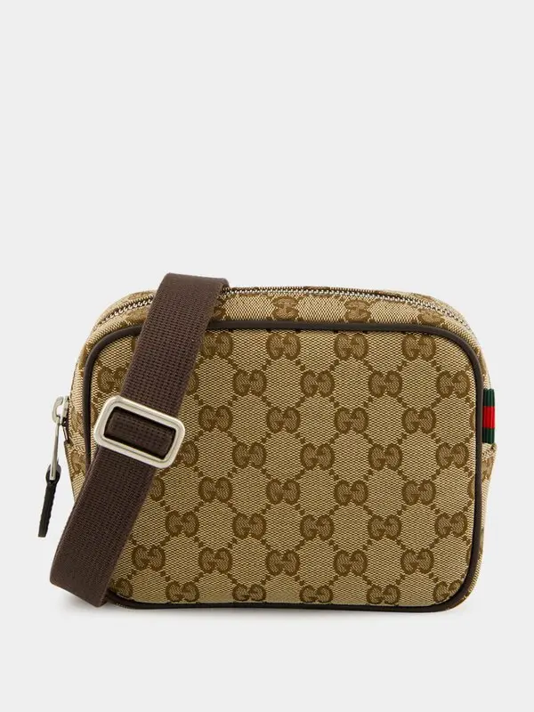 Gucci Gg Canvas Mini Crossbody Bag - Beige
