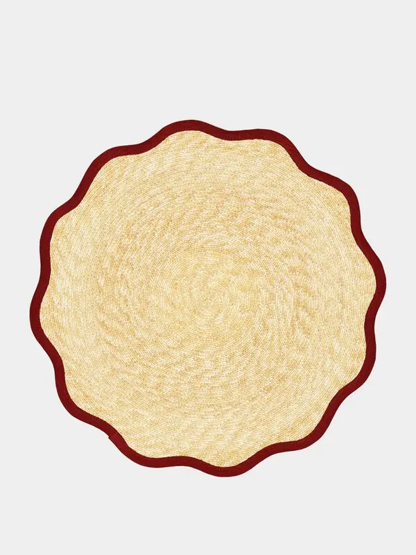 La DoubleJ Palm Straw Cloud Placemat Set Of 3