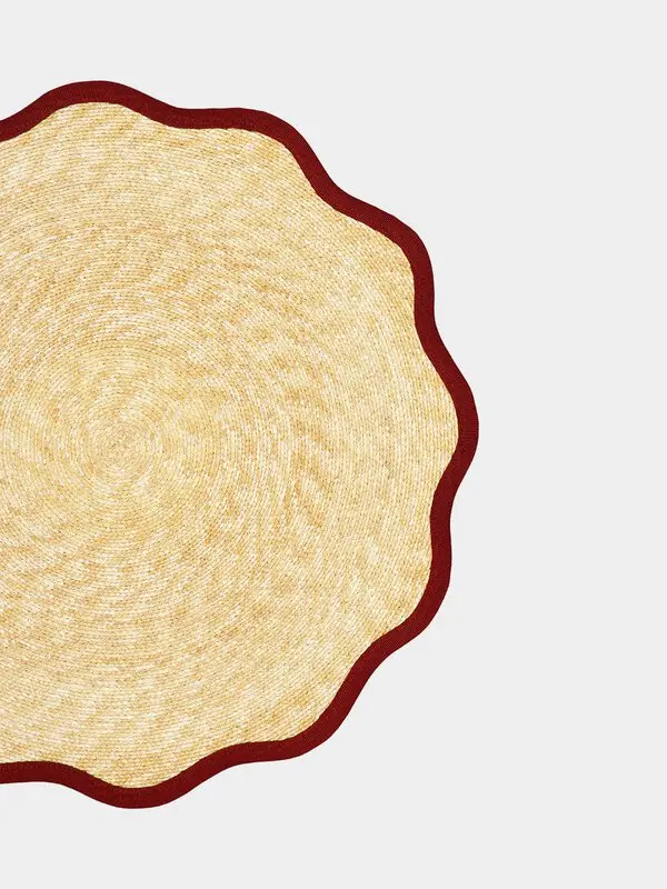 La DoubleJ Palm Straw Cloud Placemat Set Of 3