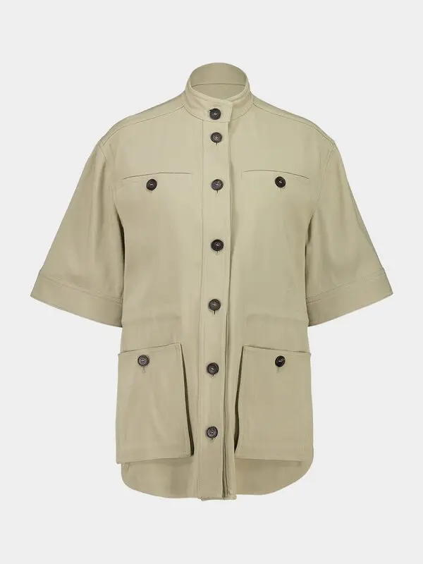 FERRAGAMO Cotton-silk Saharan Jacket