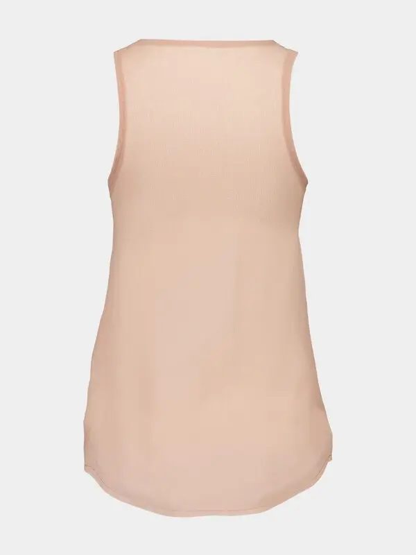 Balmain Silk Crepe V-neck Sleeveless Top