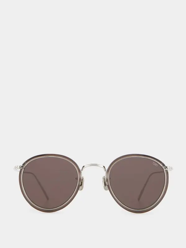 EYEVAN 7285 717e Round Frame Sunglasses - Brown