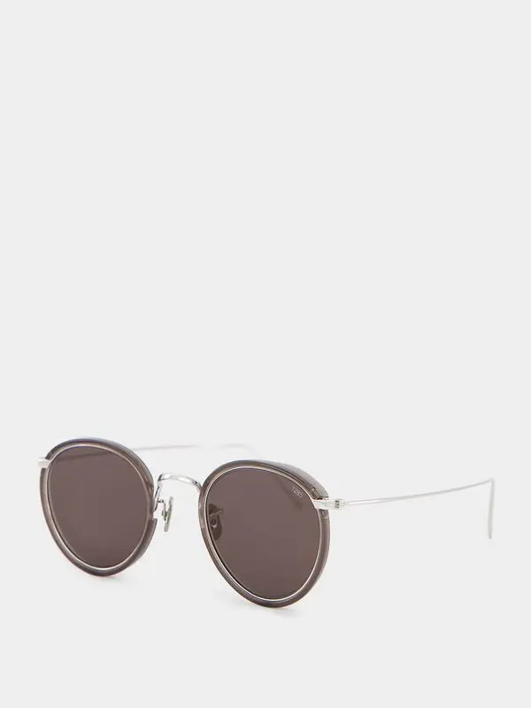 EYEVAN 7285 717e Round Frame Sunglasses - Brown