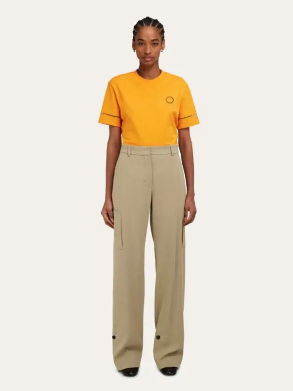 FERRAGAMO Silk Blend Cargo Trousers