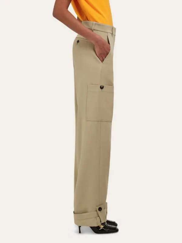 FERRAGAMO Silk Blend Cargo Trousers