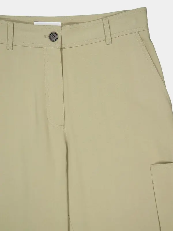 FERRAGAMO Silk Blend Cargo Trousers