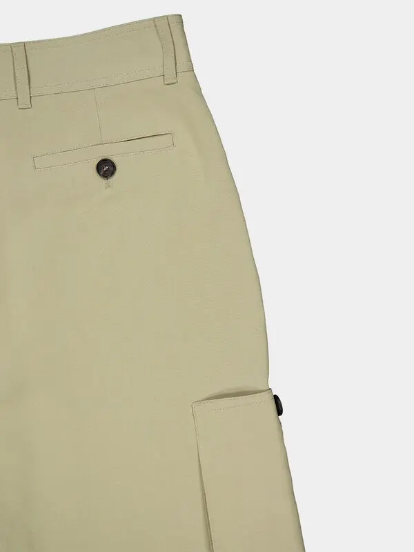 FERRAGAMO Silk Blend Cargo Trousers