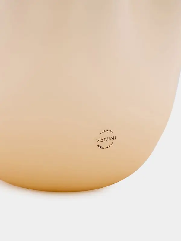 VENINI Fazzoletto Murano Glass Vase - Beige